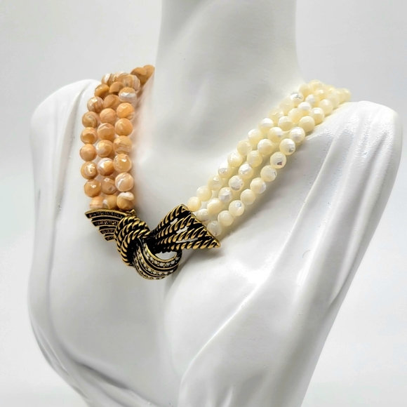 Heidi Daus | Jewelry | Heidi Daus Vintage Mother Of Pearl And Swarovski ...
